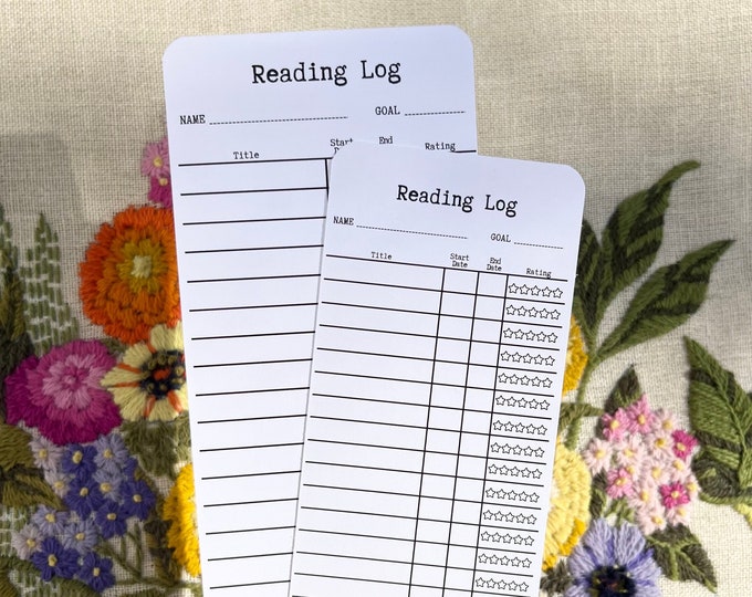 Reading Log, Library Card Bookmark, Reading Log Bookmark, Book Tracker ...