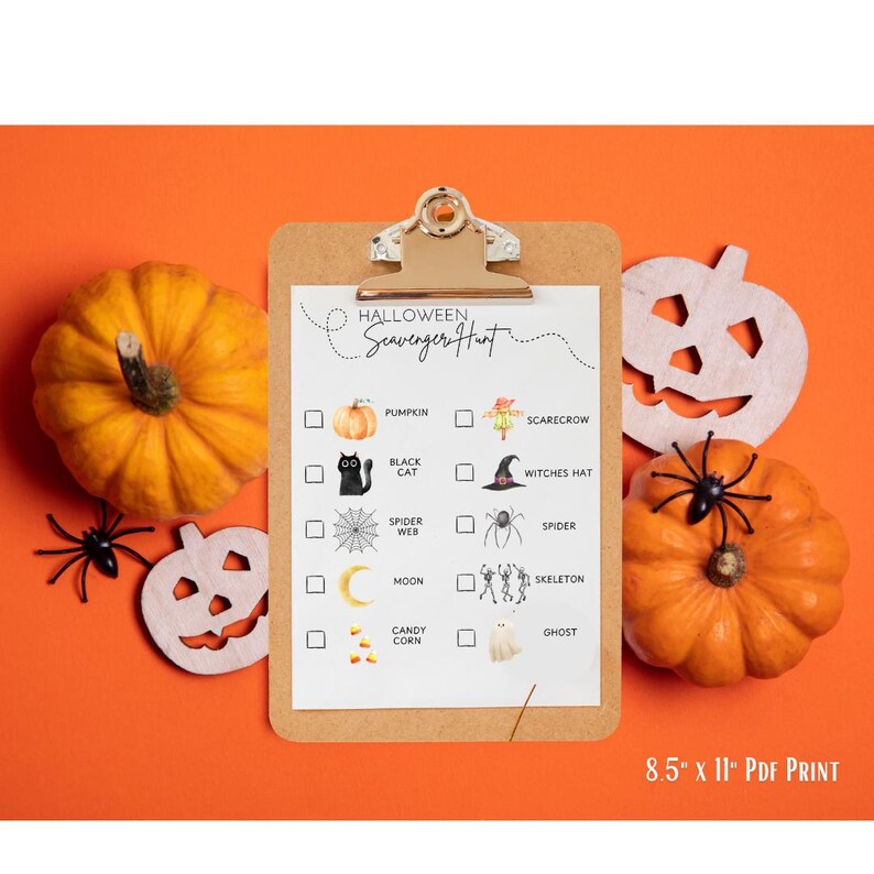 Halloween Scavenger Hunt, Halloween Kids Game, Printable Scavenger Hunt ...