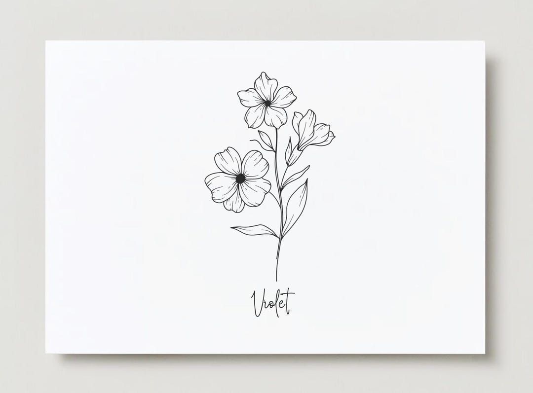 February Birth Flower, Personalized Stationary, Birth Flower ...