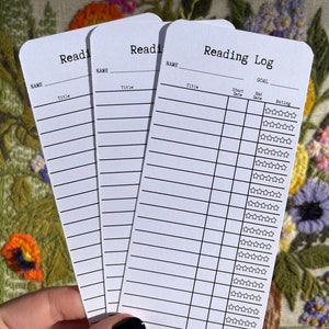 Mini Library Card Bookmark,reading List Bookmark, 3 Pack Bookmark ...