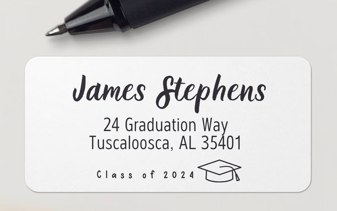 2024 Graduation Address Labels, Personalized Labels, Return Address ...