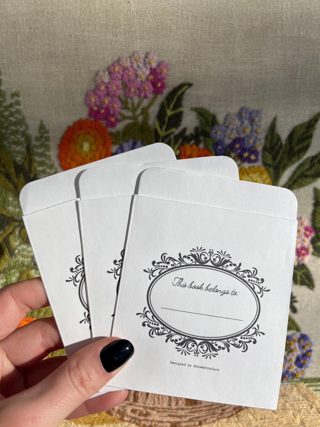 Bookmark Holder, Library Card Pocket, Adhesive Book Sleeve, Library ...