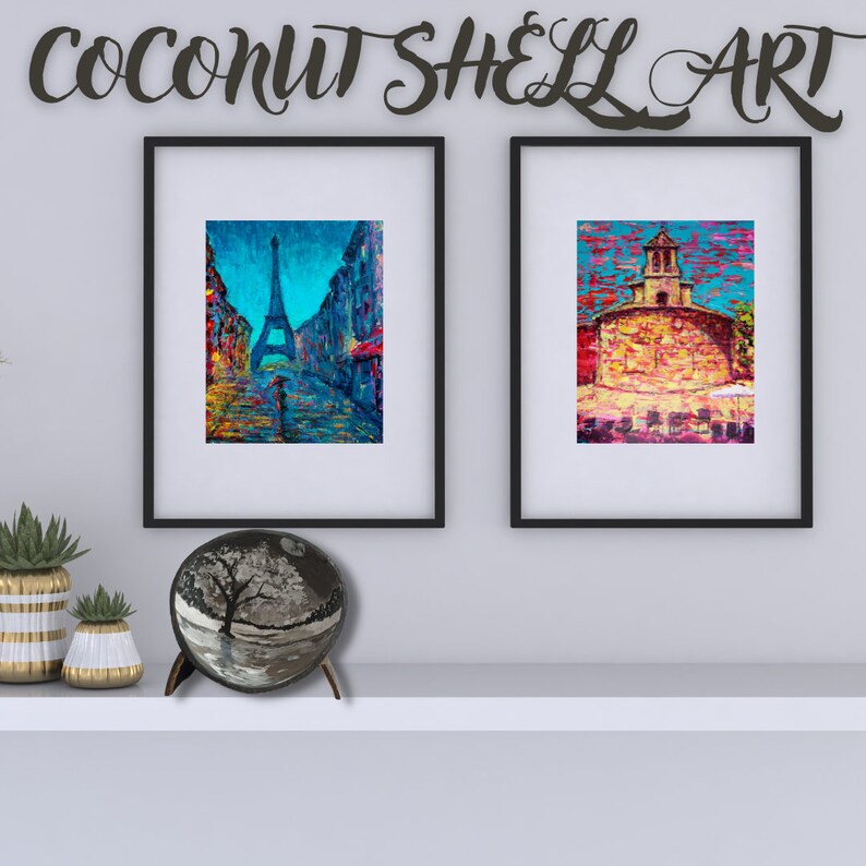 Handmade Coconut Shell Art Natural Fabric Paint in Coconut - Etsy