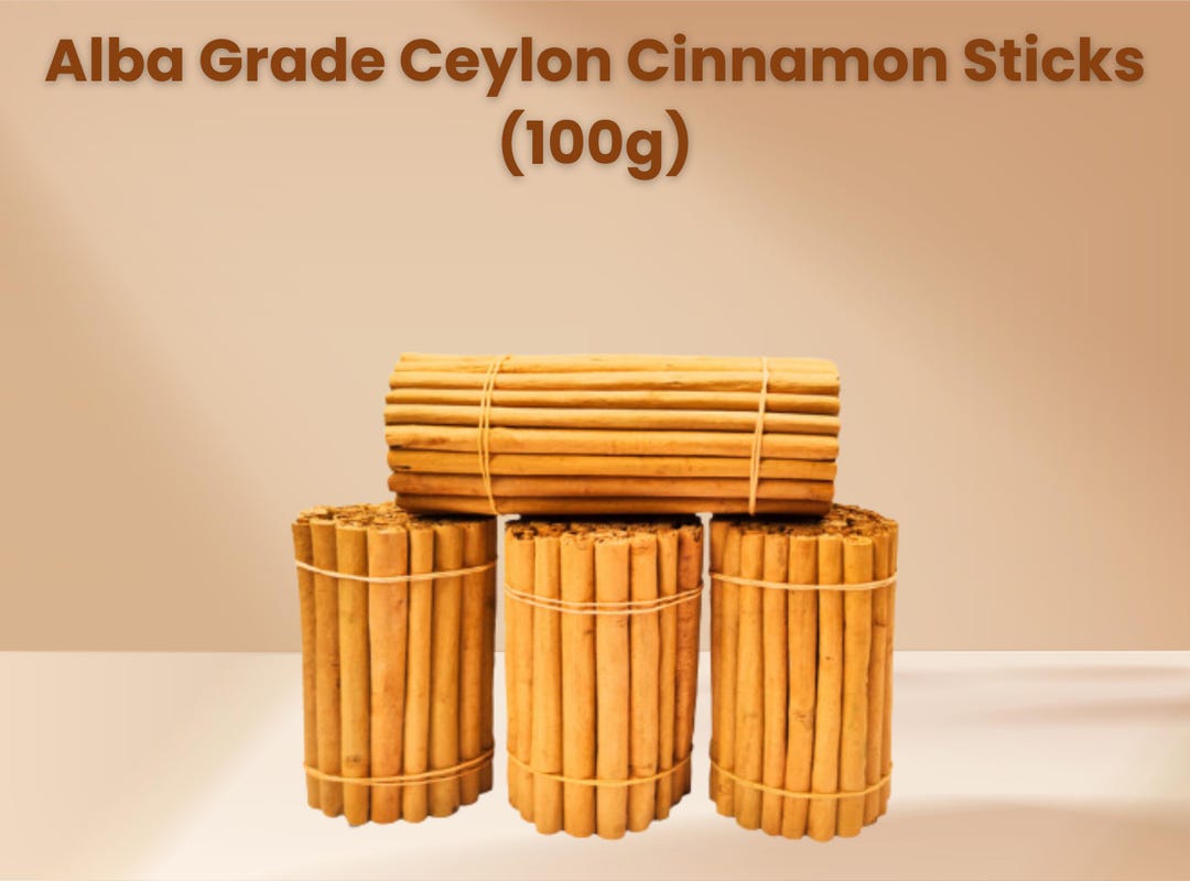 Sri Lankan Alba Grade Ceylon Cinnamon Sticks - Finest Quality (100g ...