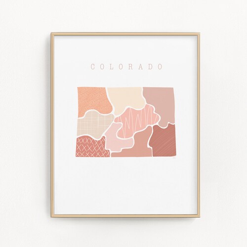 Texas Boho Wall Decor State Print Gift for Her DIGITAL | Etsy