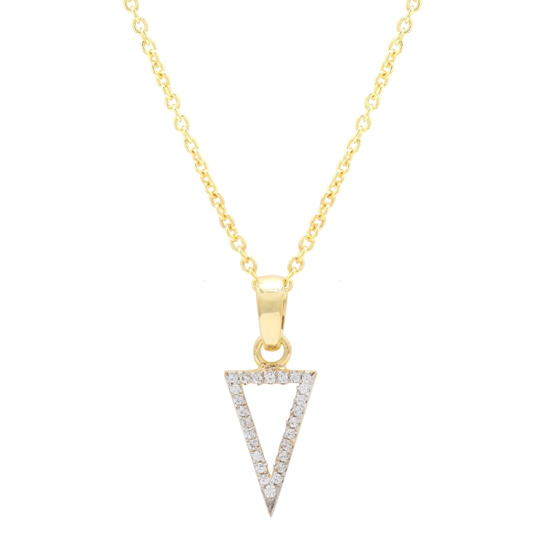 Triangle Pendant, Diamond Triangle Pendant, Open Triangle Pendant ...