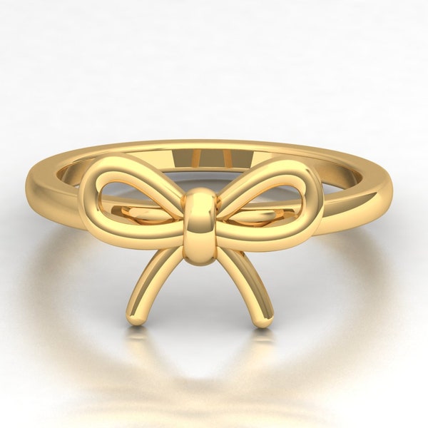 Gold Bow Ring - Etsy