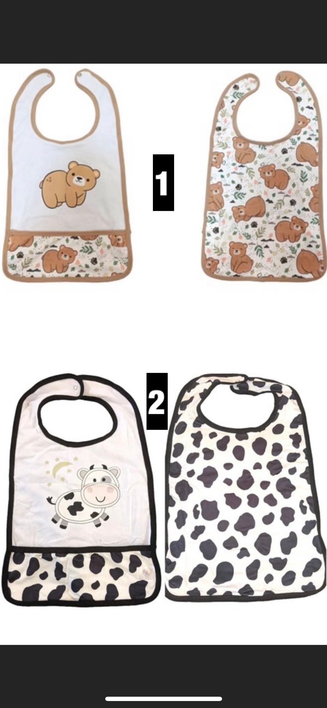 Adult Double Sided Bib - Etsy