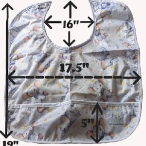 Adult Waterproof Bib With Pocket - Etsy