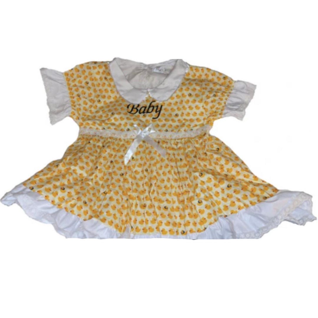 Rubber Duck Embroidered Baby Doll Dress - Etsy