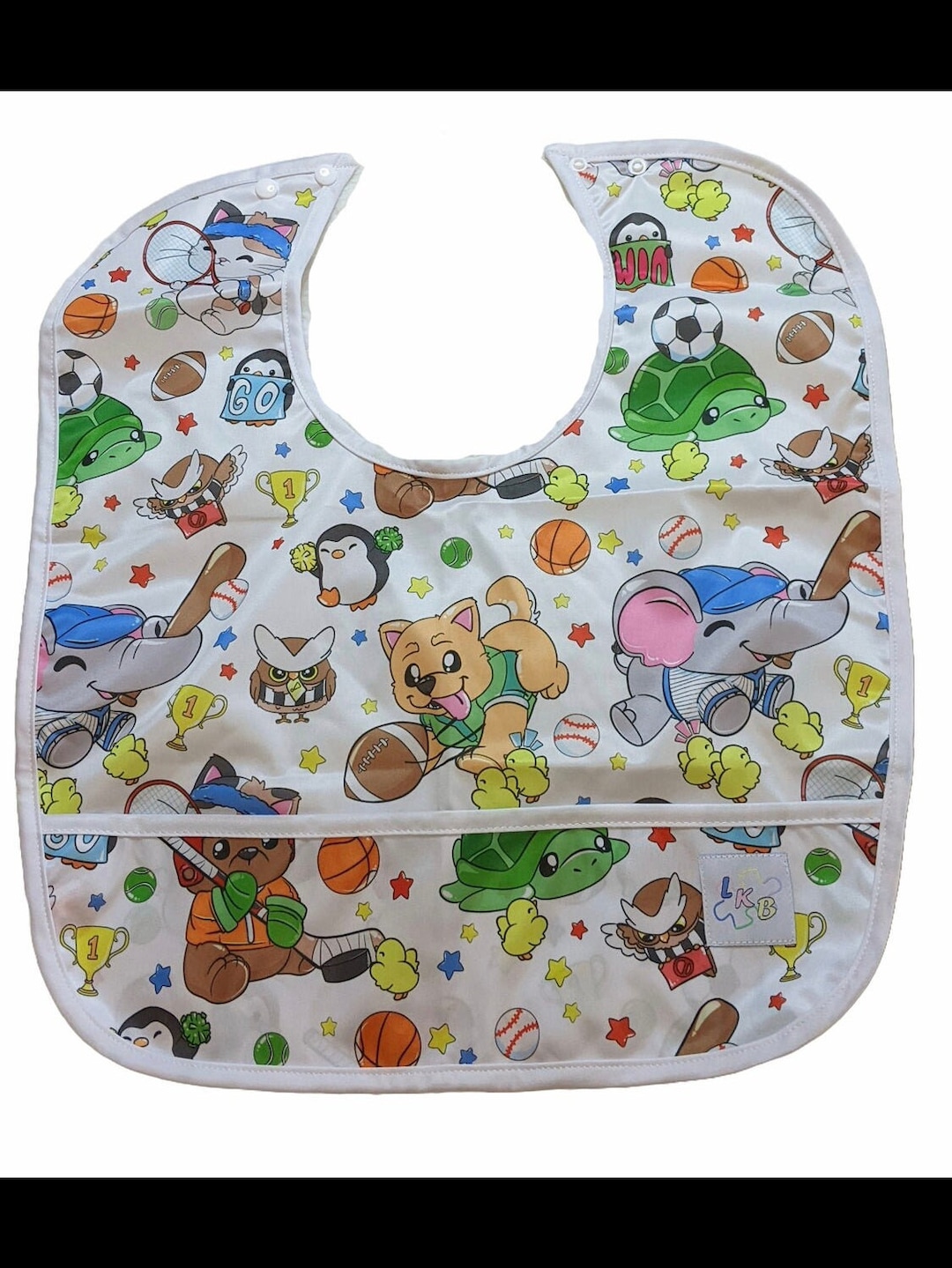 Adult Waterproof Bib With Pocket - Etsy