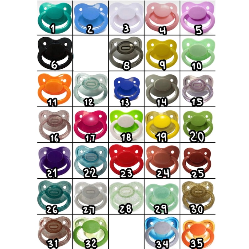 Adult Plain Pacifier - Etsy