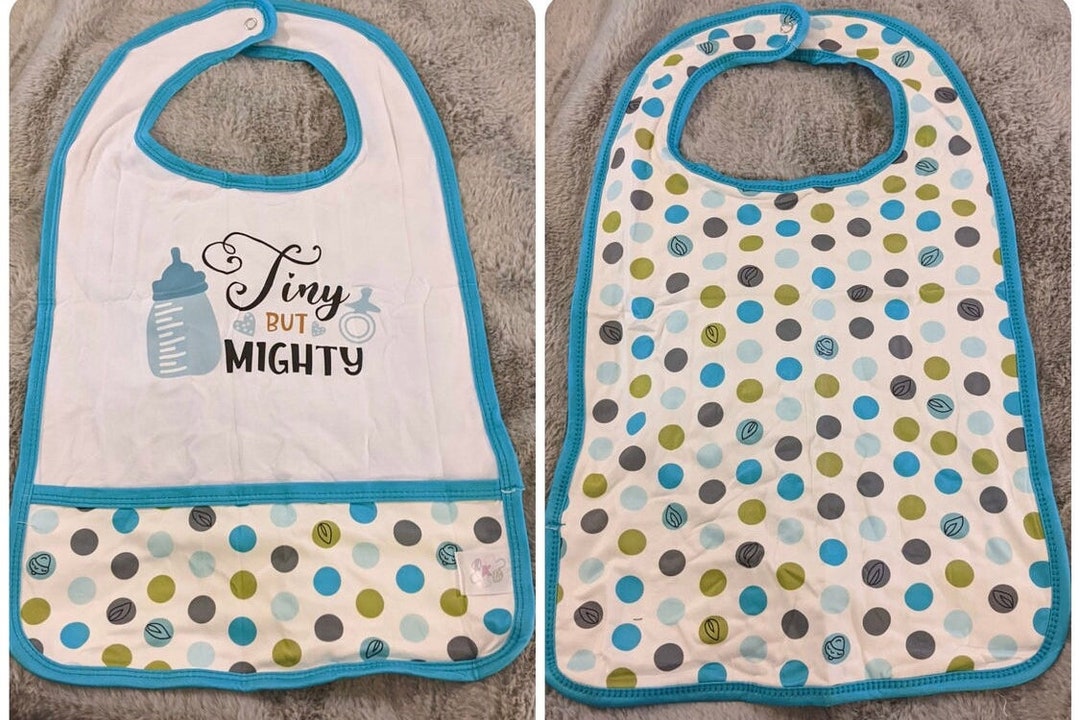 Adult Tiny but Mighty Double Sided Adult Bib - Etsy