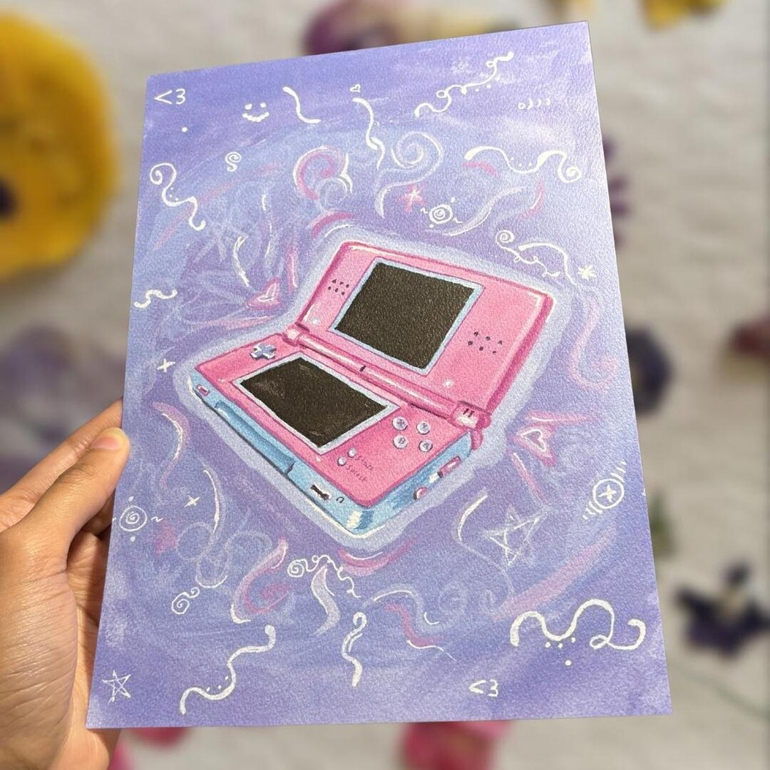 Start and Select ~ Prints of Nintendo DS Gouache Painting - Etsy