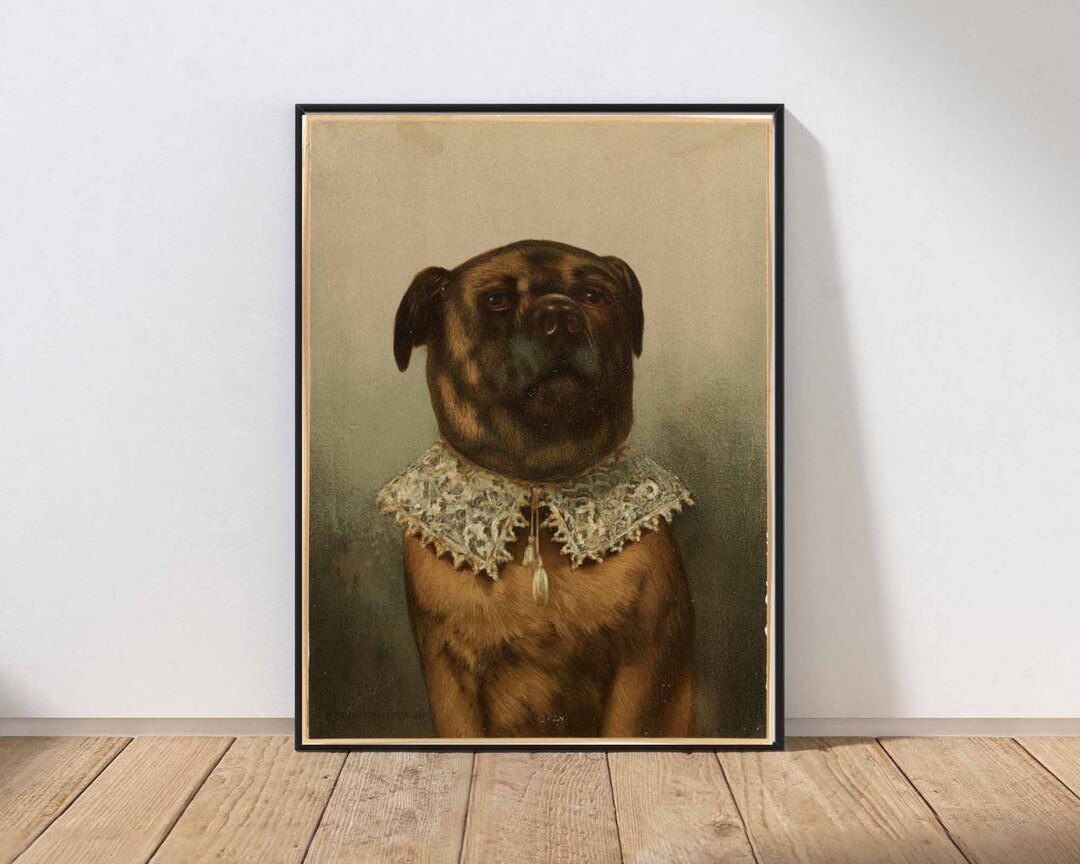 Rottweiler Dog Portrait Victorian Wall Art Vintage Antique Classic ...
