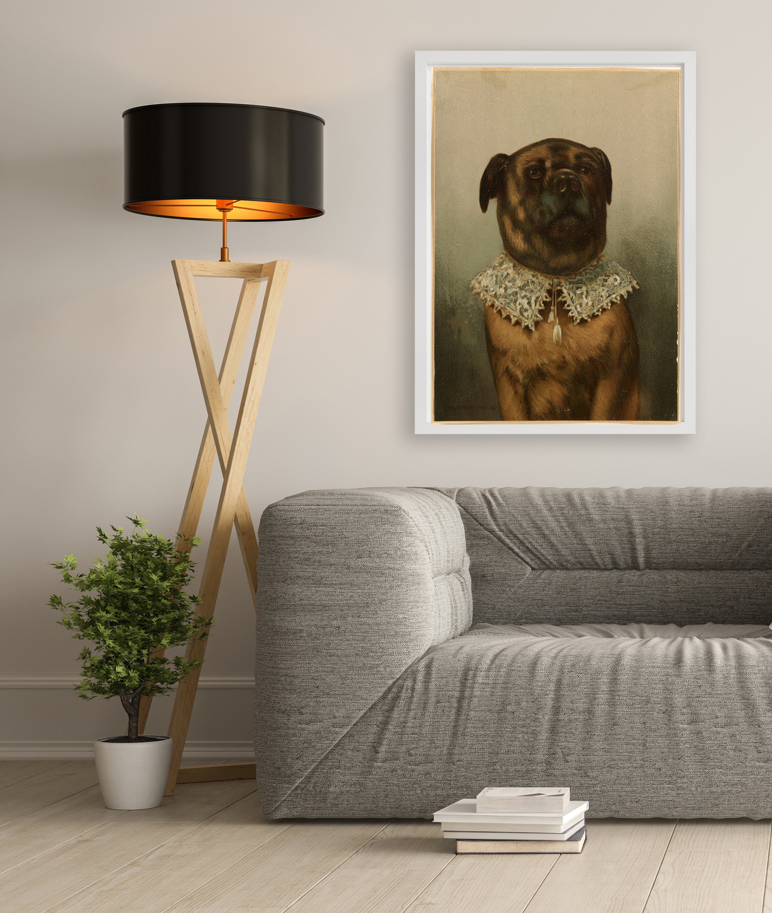 Rottweiler Dog Portrait Victorian Wall Art Vintage Antique Classic ...