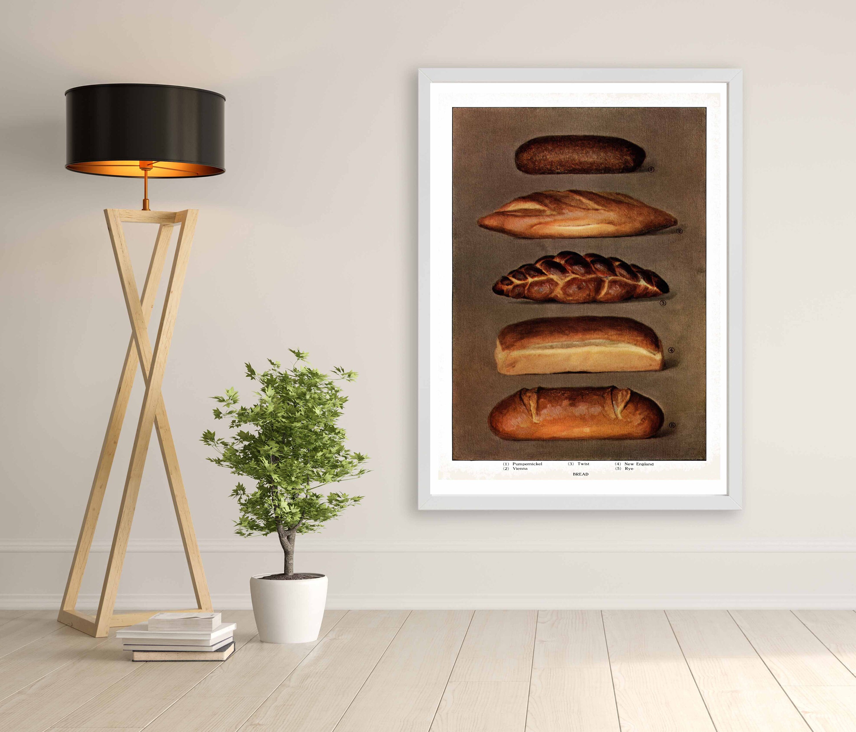Vintage Bread Kitchen Wall Art Dining Room Cafe Restaurant Bakery ...
