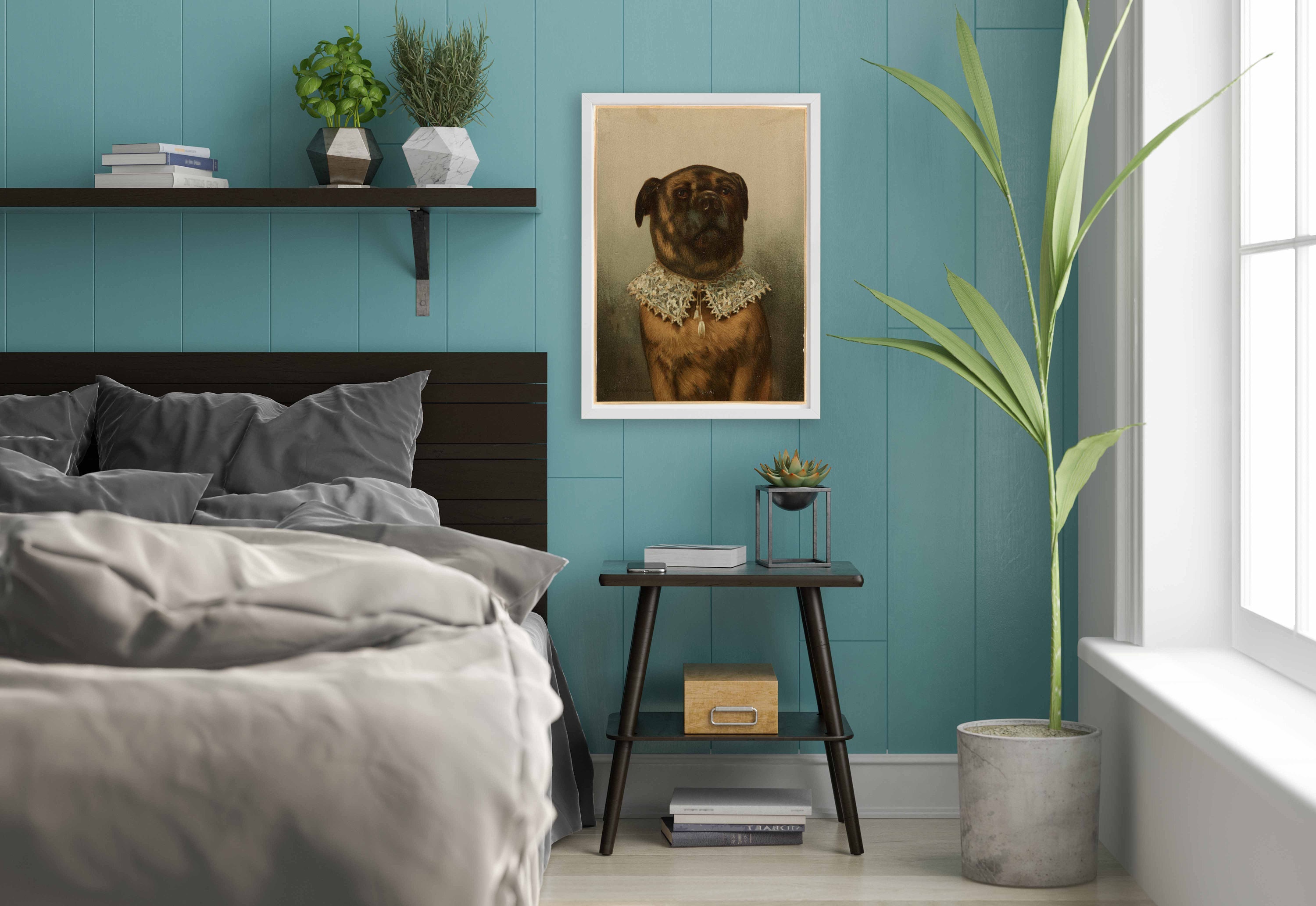 Rottweiler Dog Portrait Victorian Wall Art Vintage Antique Classic ...