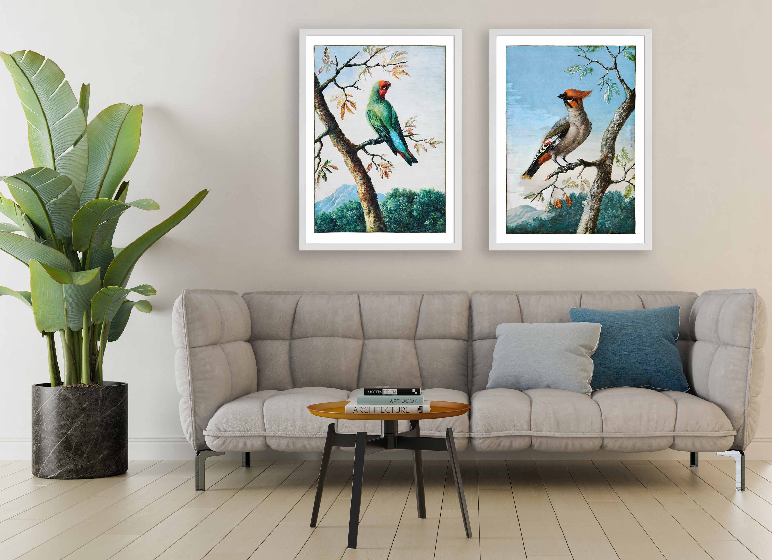 Vintage Bird Set of 2 Wall Art Red Robin Cardinal Dining Room - Etsy