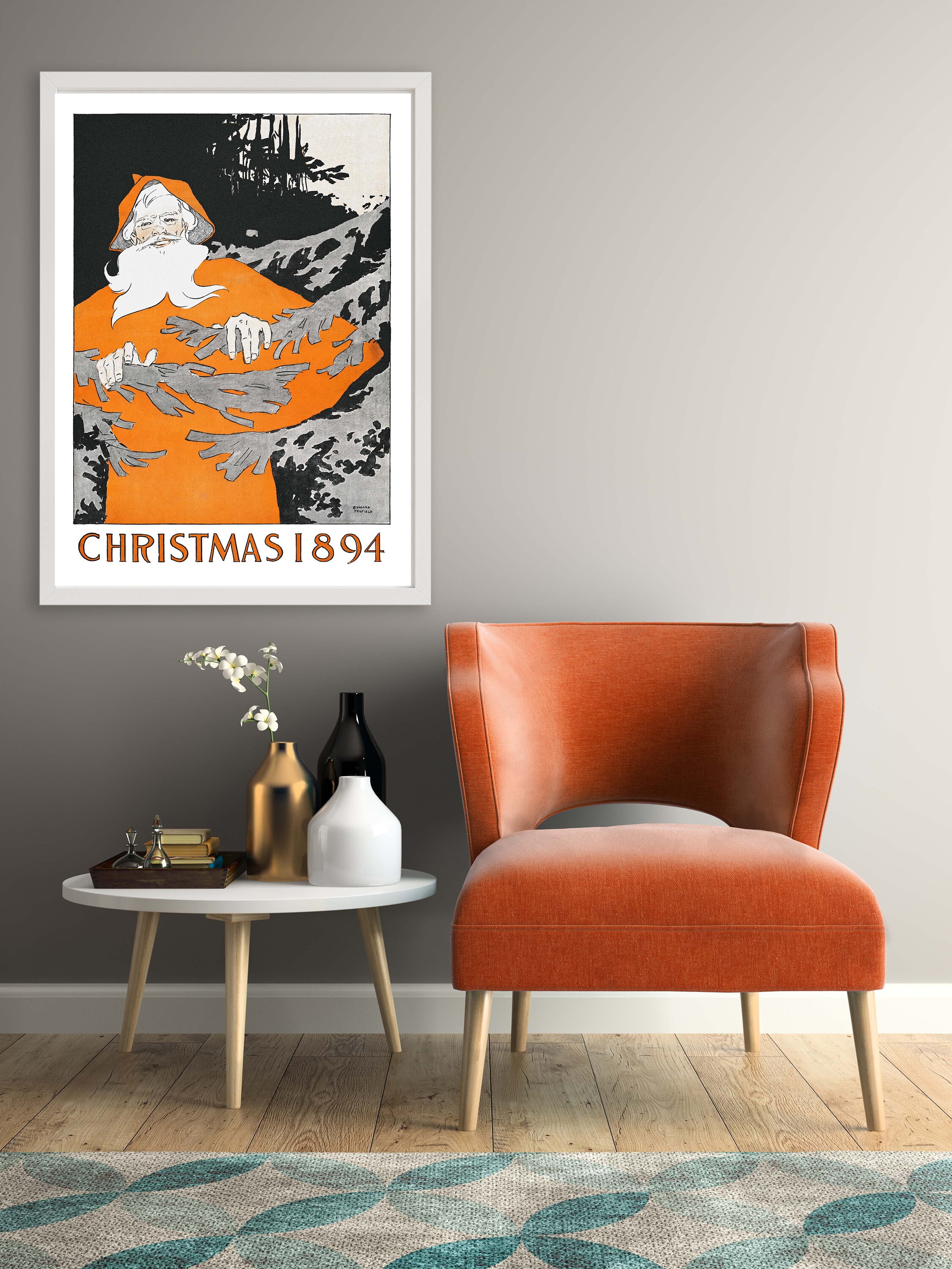Christmas 1894 Antique Vintage Poster Wall Art Home Decor Holiday ...