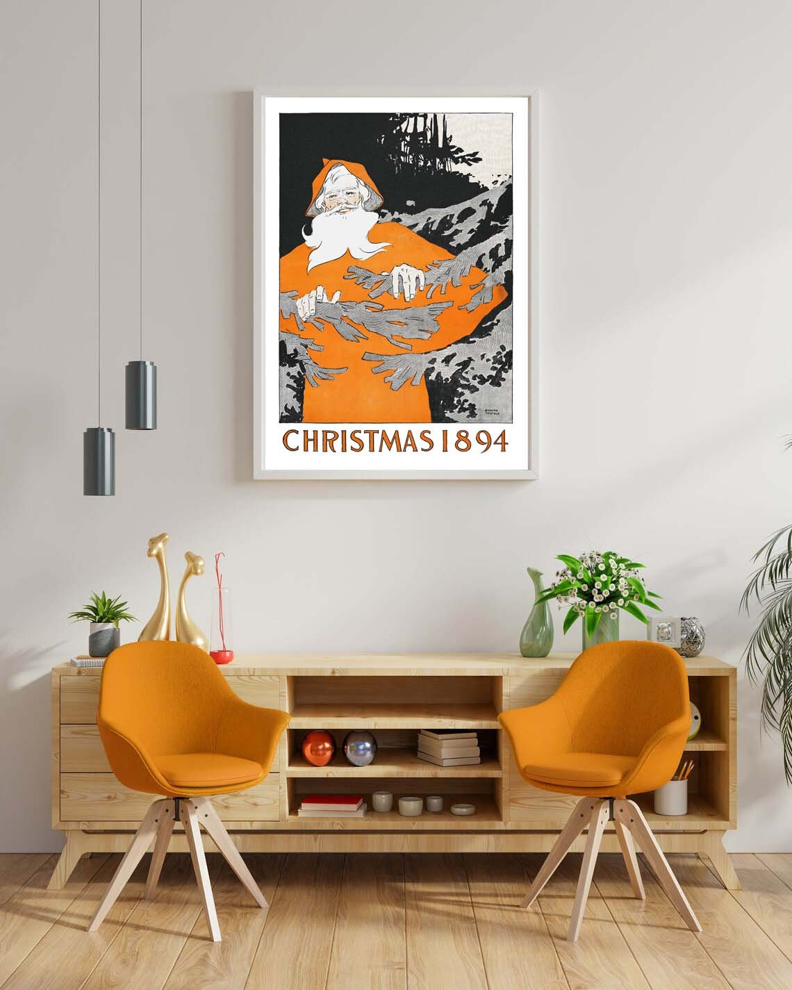 Christmas 1894 Antique Vintage Poster Wall Art Home Decor Holiday ...