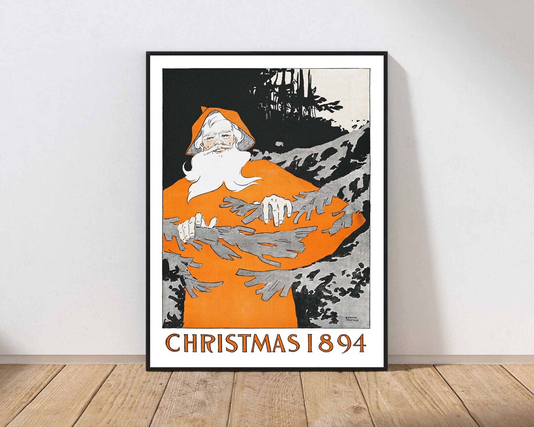 Christmas 1894 Antique Vintage Poster Wall Art Home Decor Holiday ...