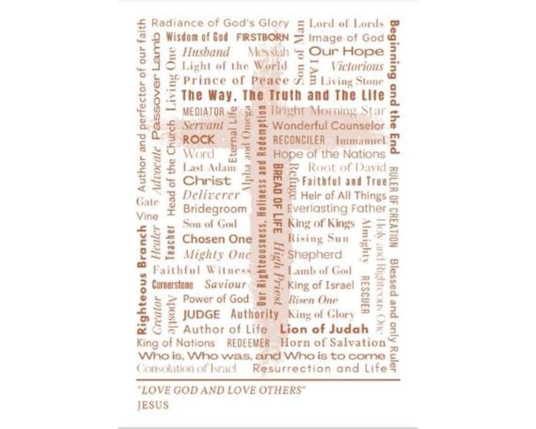 Names of Jesus Poster #3 (digital File - PDF Print) - Etsy