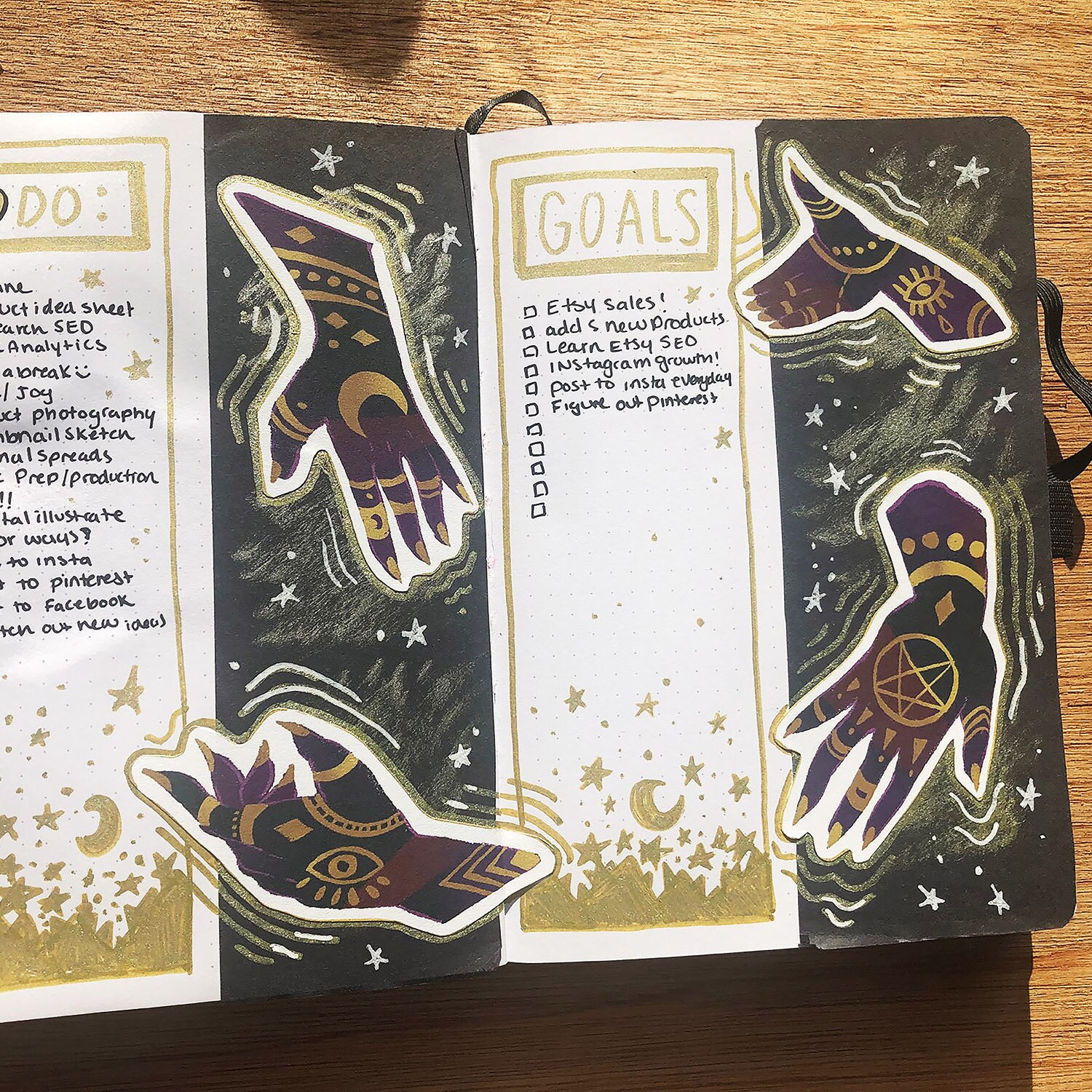 PRINTABLE STICKERS - Onyx Witchy Hands Collection - Mystic Stickers ...