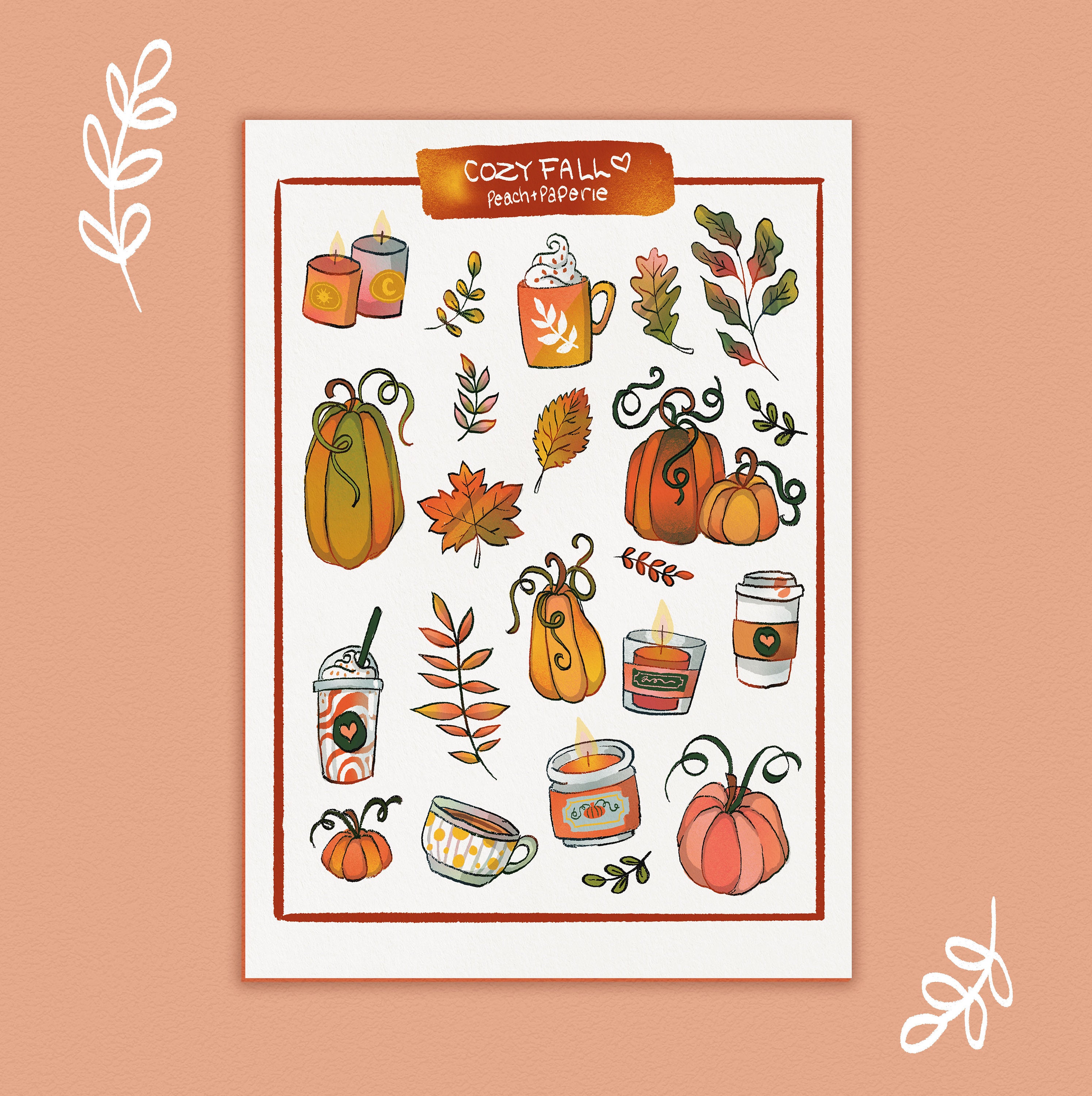 Cozy Fall PRINTABLE STICKERS for Bullet Journal - Etsy