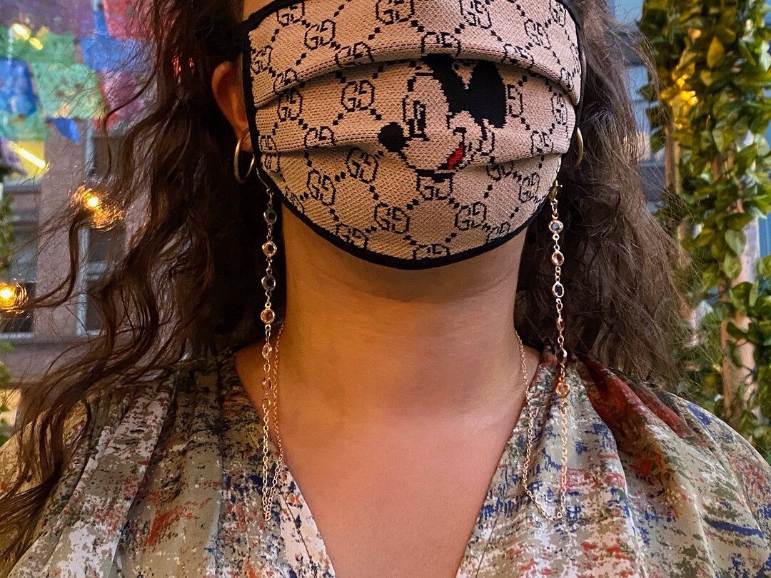 Gold Colored Stone Face Mask Chain | Spring Face Mask Holder | Face ...