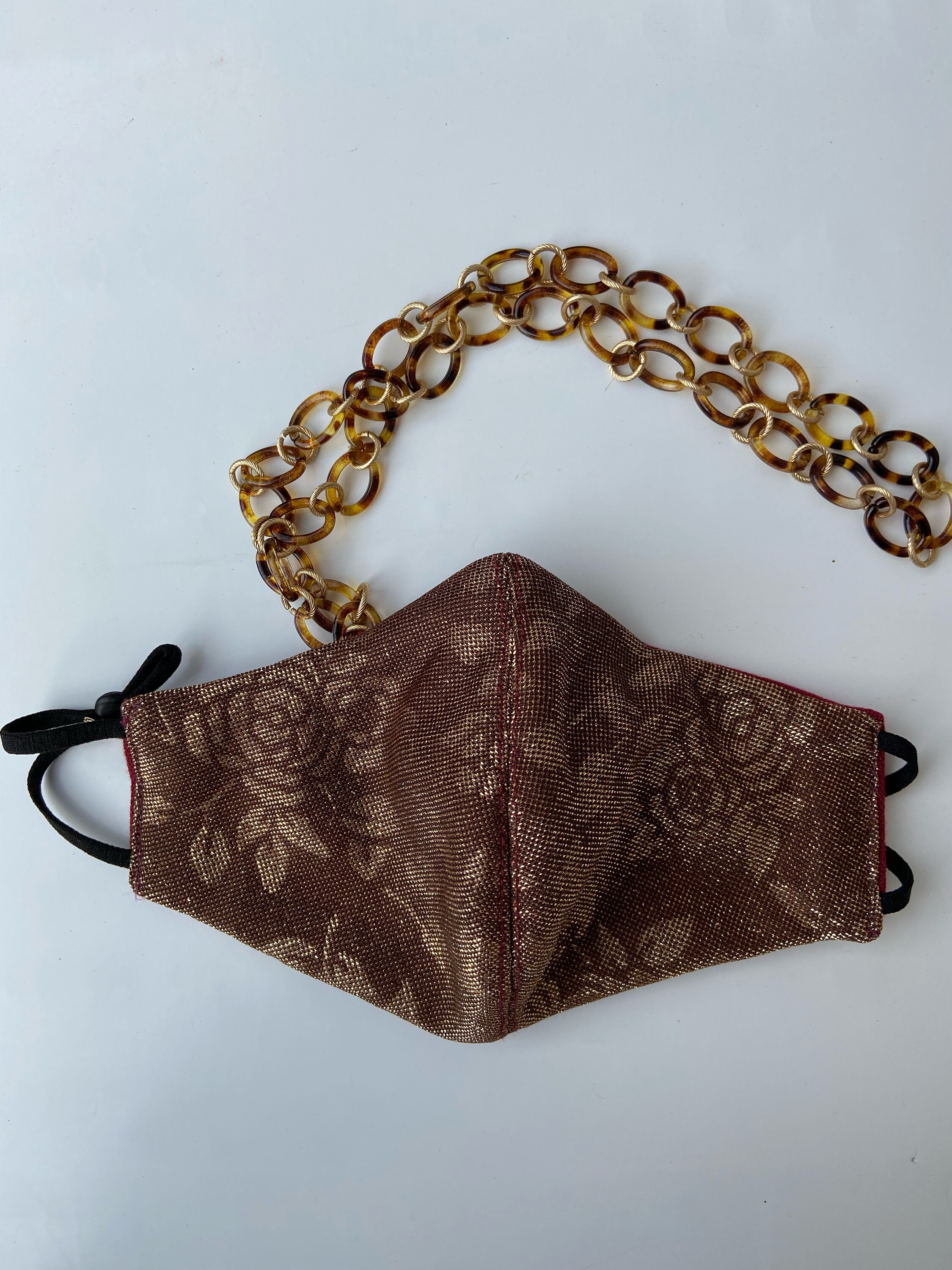 Tortoise Shell Mask Necklace Plastic Link Mask Chain - Etsy