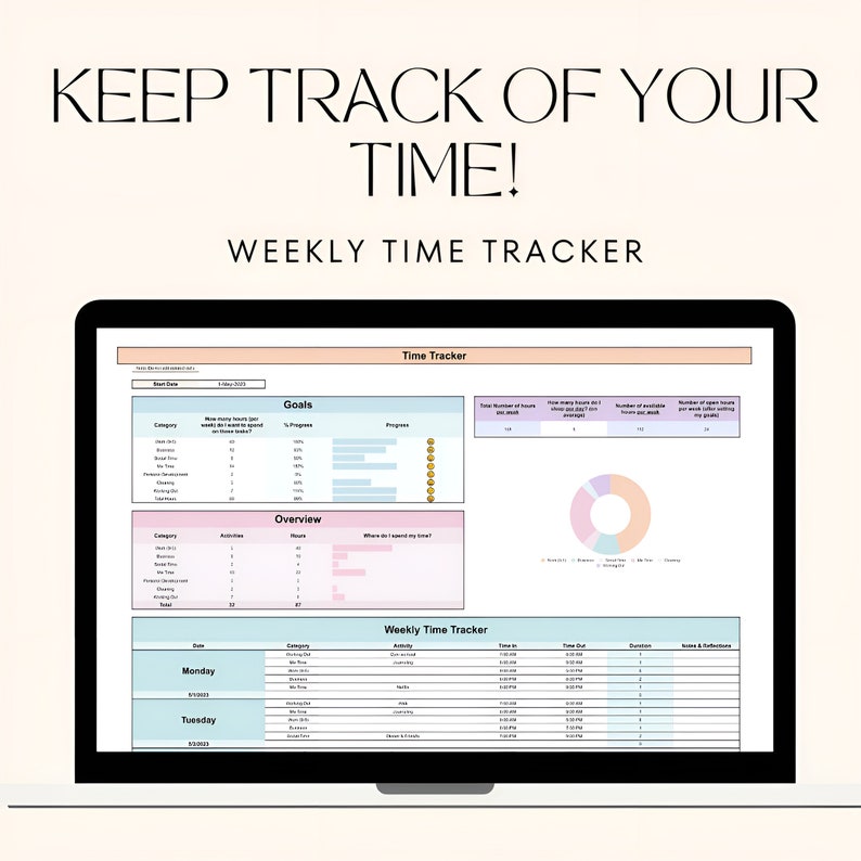 Weekly Time Planner Spreadsheet 2.0 | Google Sheets | Planner ...