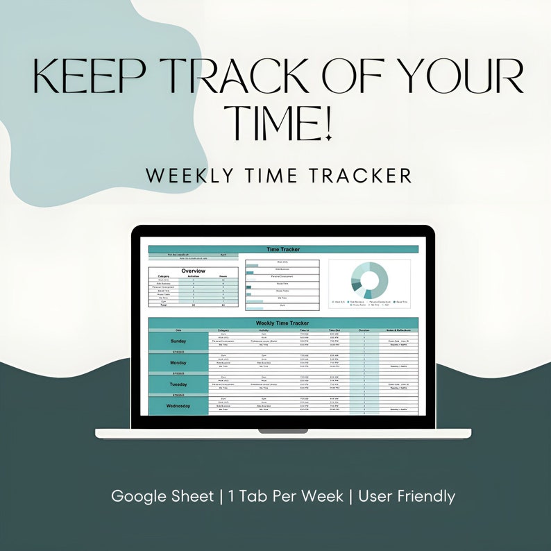 Weekly Time Planner Spreadsheet 1.0 | Google Sheets | Planner ...