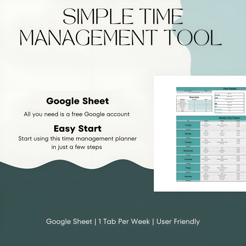 Weekly Time Planner Spreadsheet 1.0 | Google Sheets | Planner ...