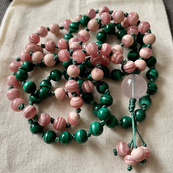 Malachite Mala - Etsy