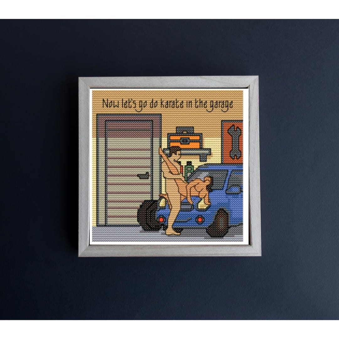 Cross Stitch PDF Pattern for Book Lovers, Karate in the Garage, Butcher ...