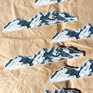 Mountain Sticker Handmade Vinyl Sticker - Etsy