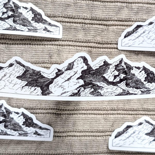 Mountain Stickers - Etsy