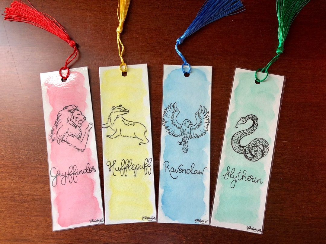 Original Handmade Hogwarts Houses Bookmarks - Etsy