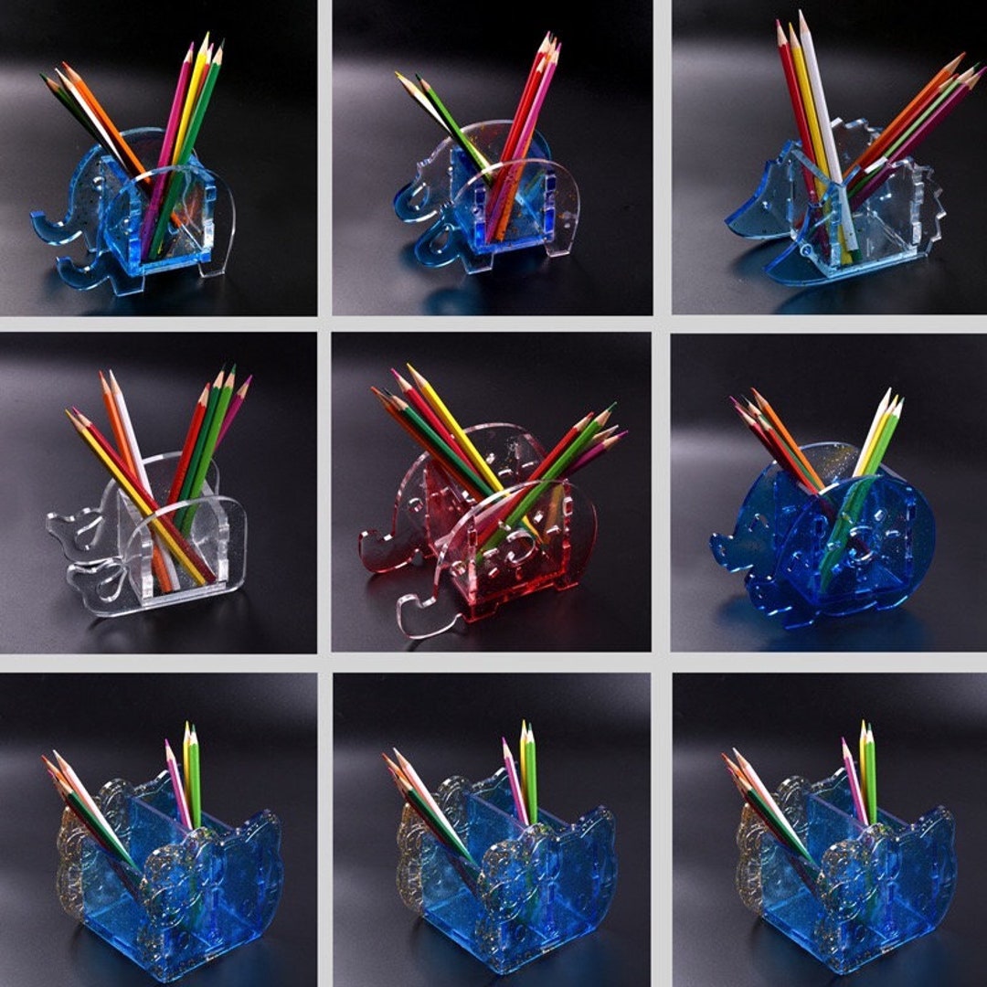 QB Souvenier Resin Premade 5 Kinds of Pen Holder, Creative Animal Pen ...