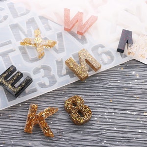 3D Mold Number Alphabet Jewelry Casting Mold Letter Jewelry Making Mold ...