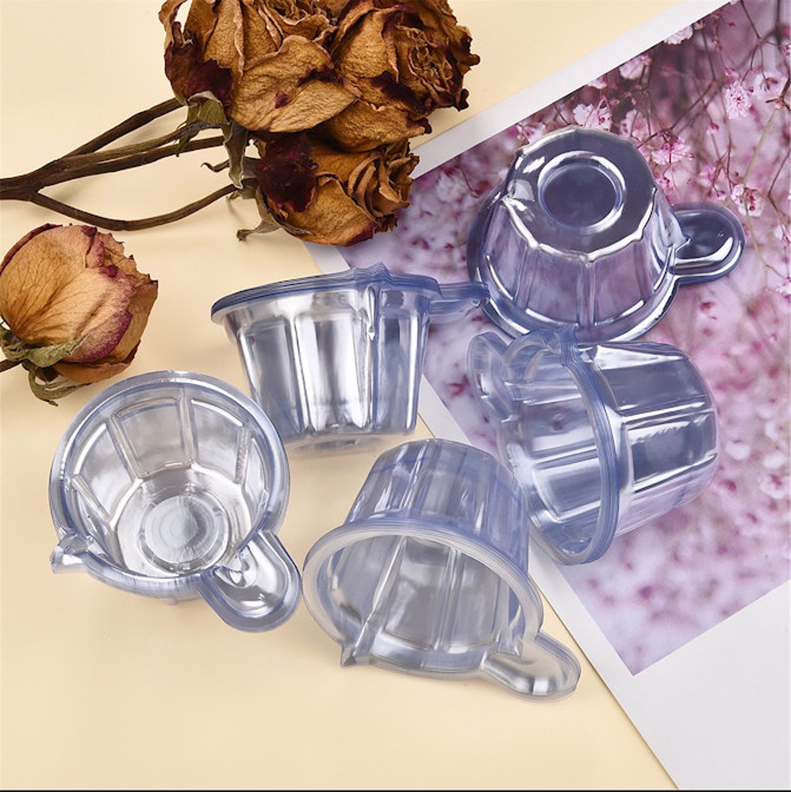 10/50pcs 40ML Disposable Plastic Dispensing Cup for DIY Crystal Resin ...