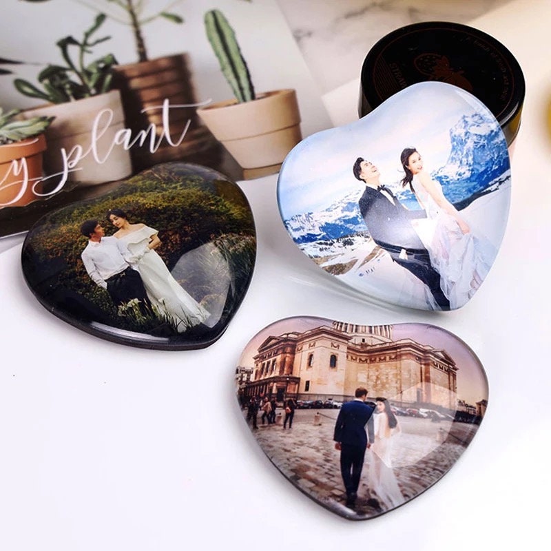 Custom Heart Photo Magnet Custom Photo Magnet Custom Fridge | Etsy