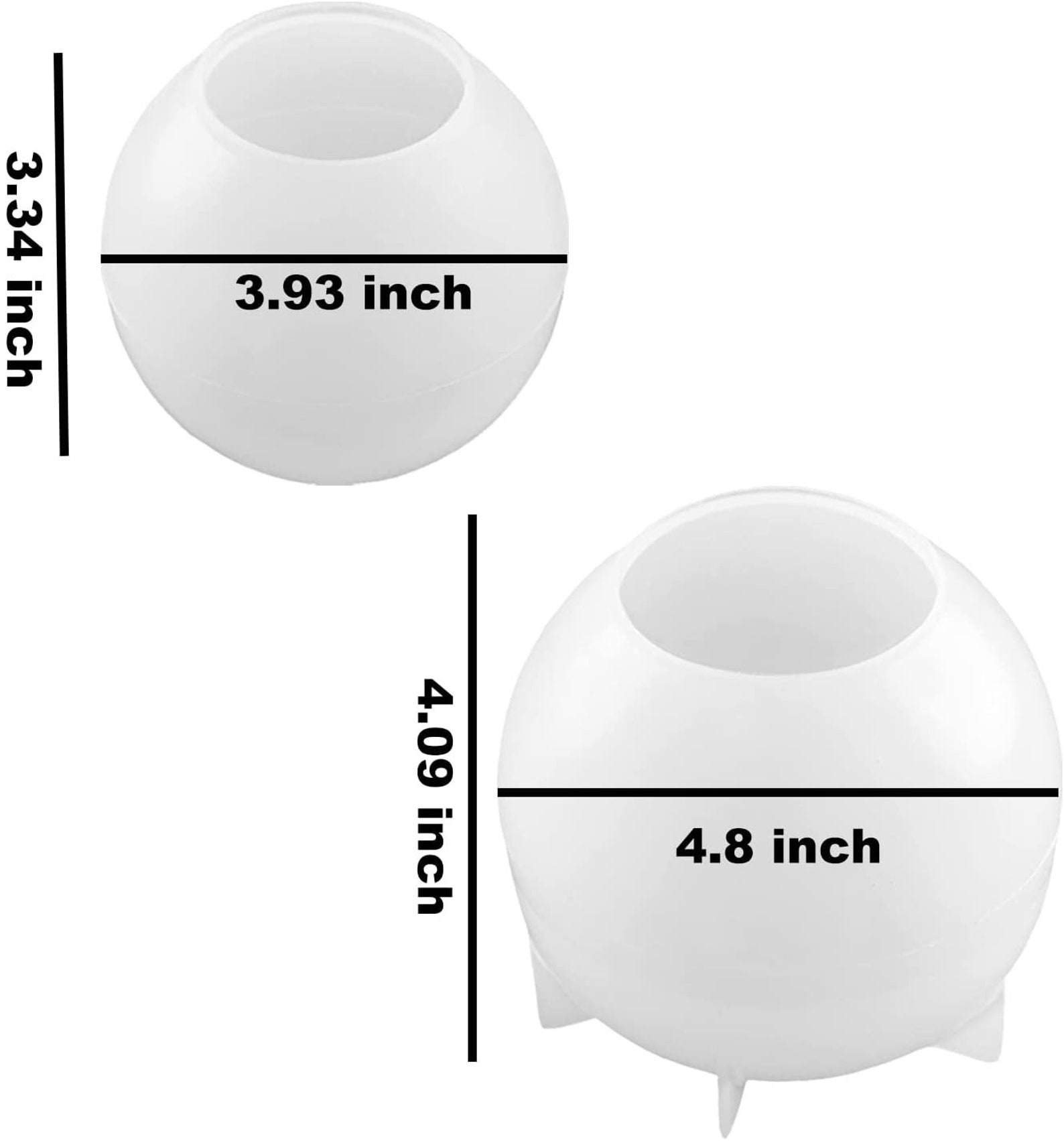 2 Size Large Sphere Tealight Candle Holder Molds 4.8 Inches - Etsy