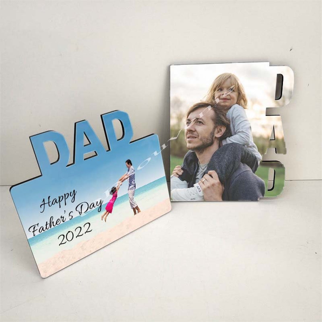 QBSOUVENIER DAD Picture Frame. Photo Frame for Fathers Day, Family ...