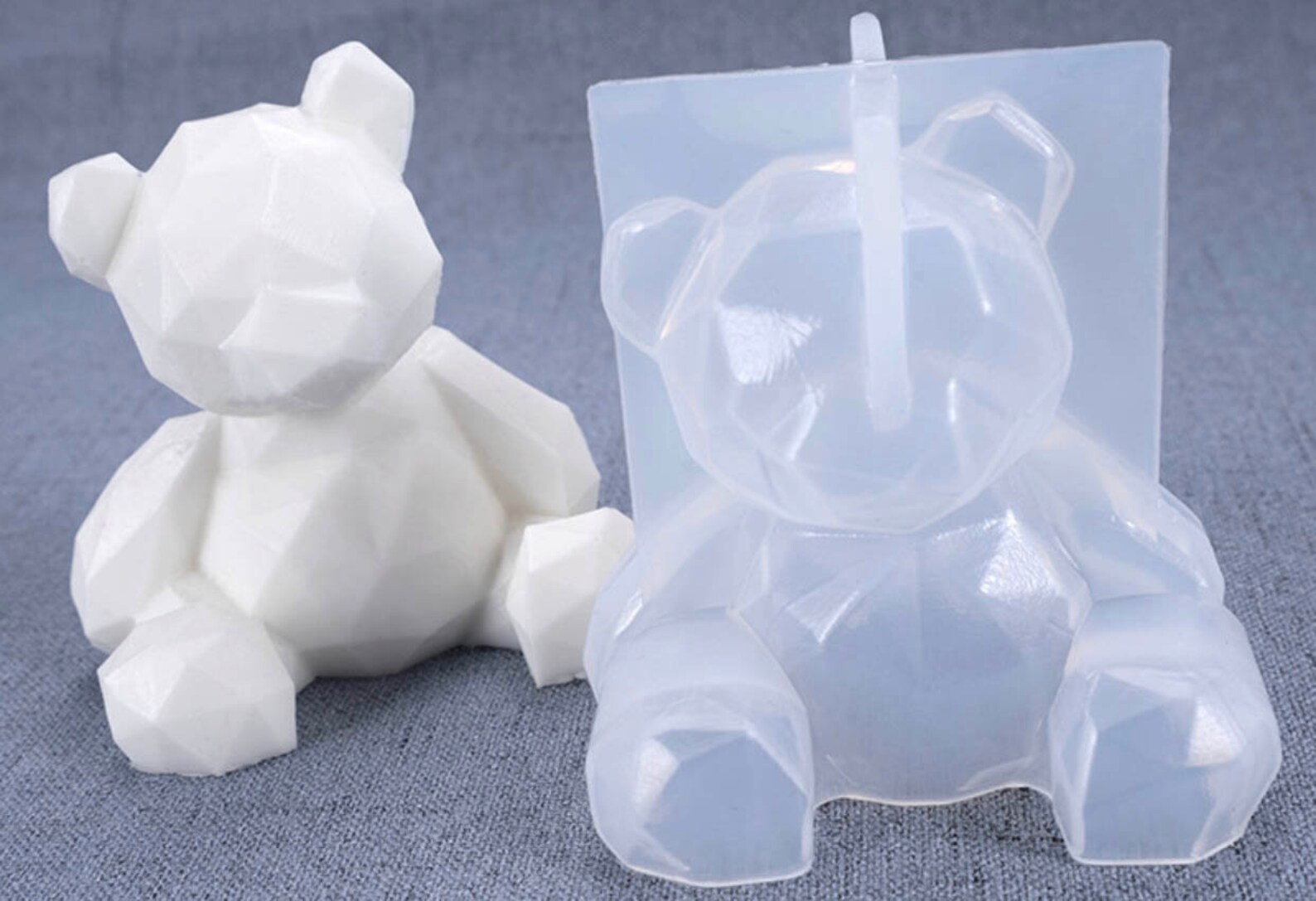 QB Souvenier Geometric Bear Resin Mold 3D Bear Silicone Mold - Etsy