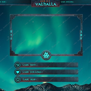 Valhalla - Animated Twitch Package ( Screens, Webcam, Panels, Alerts ...