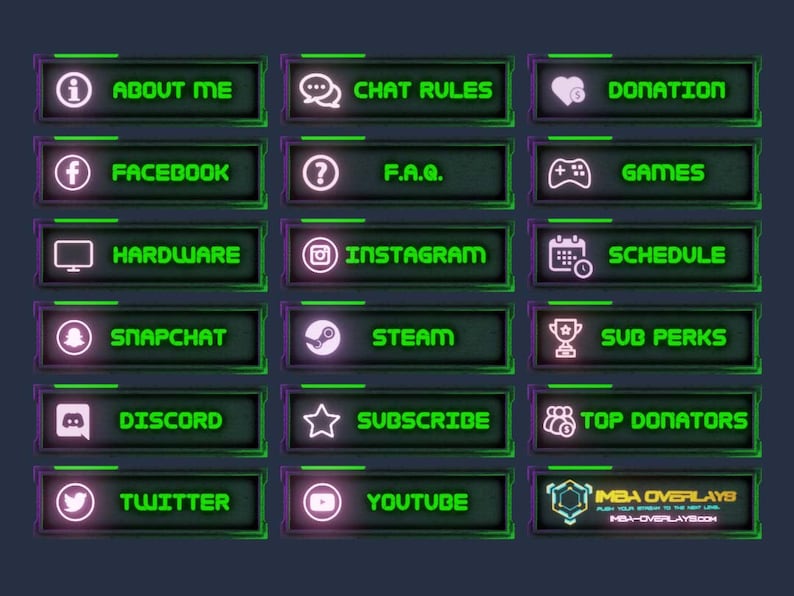 Concrete Jungle Twitch Overlay Package - Etsy