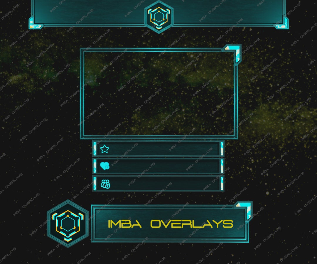 Galaxy Twitch Animated Overlay Webcam and Panels Design - Etsy