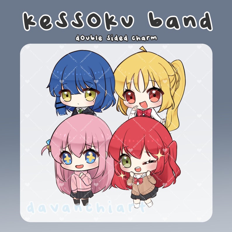 Anime Bocchi the Rock BTR Kessoku Band Members Gotou Hitori Kita Ikuyo ...